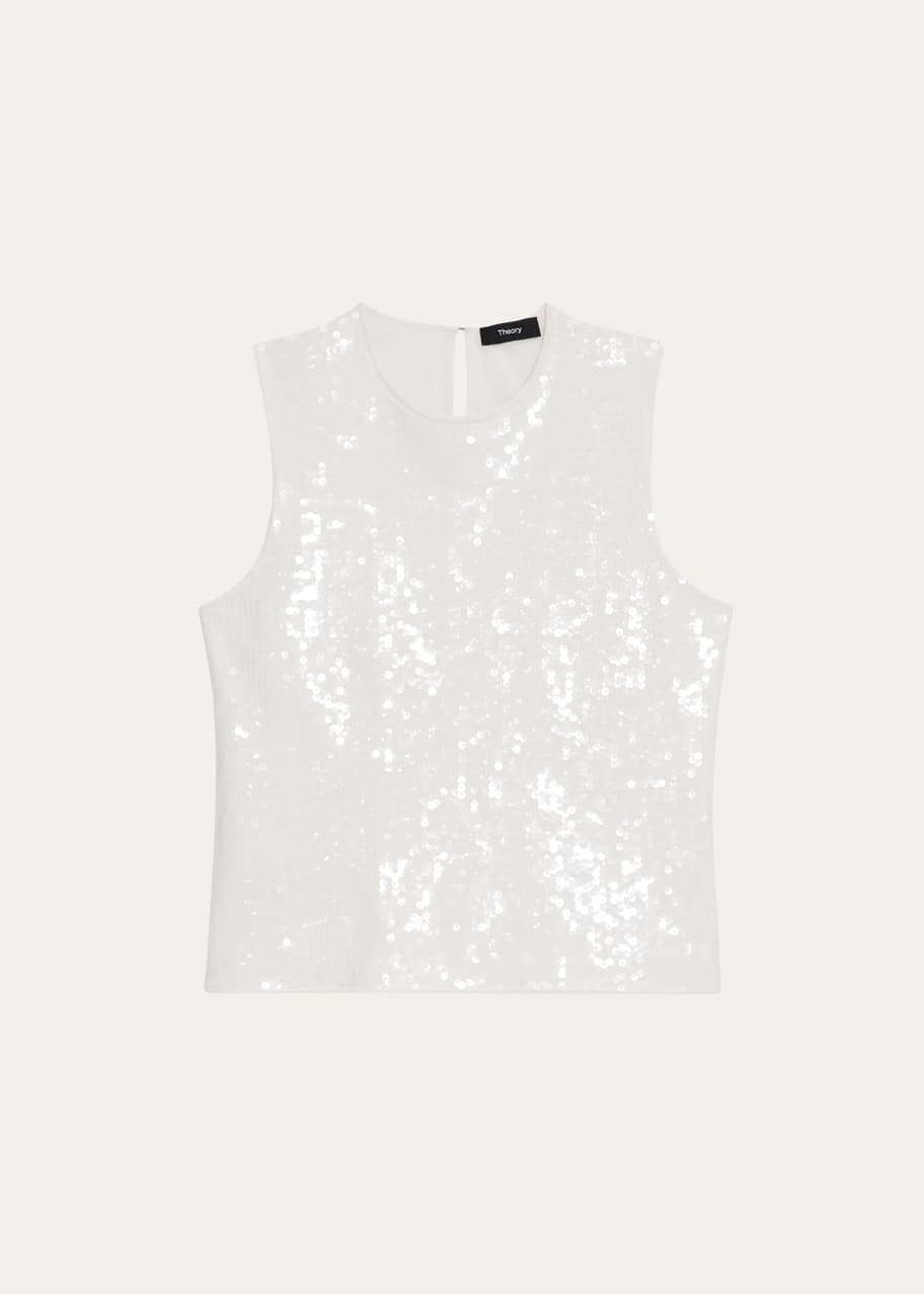 Theory Sequin Sleeveless Shell Top - Bergdorf Goodman