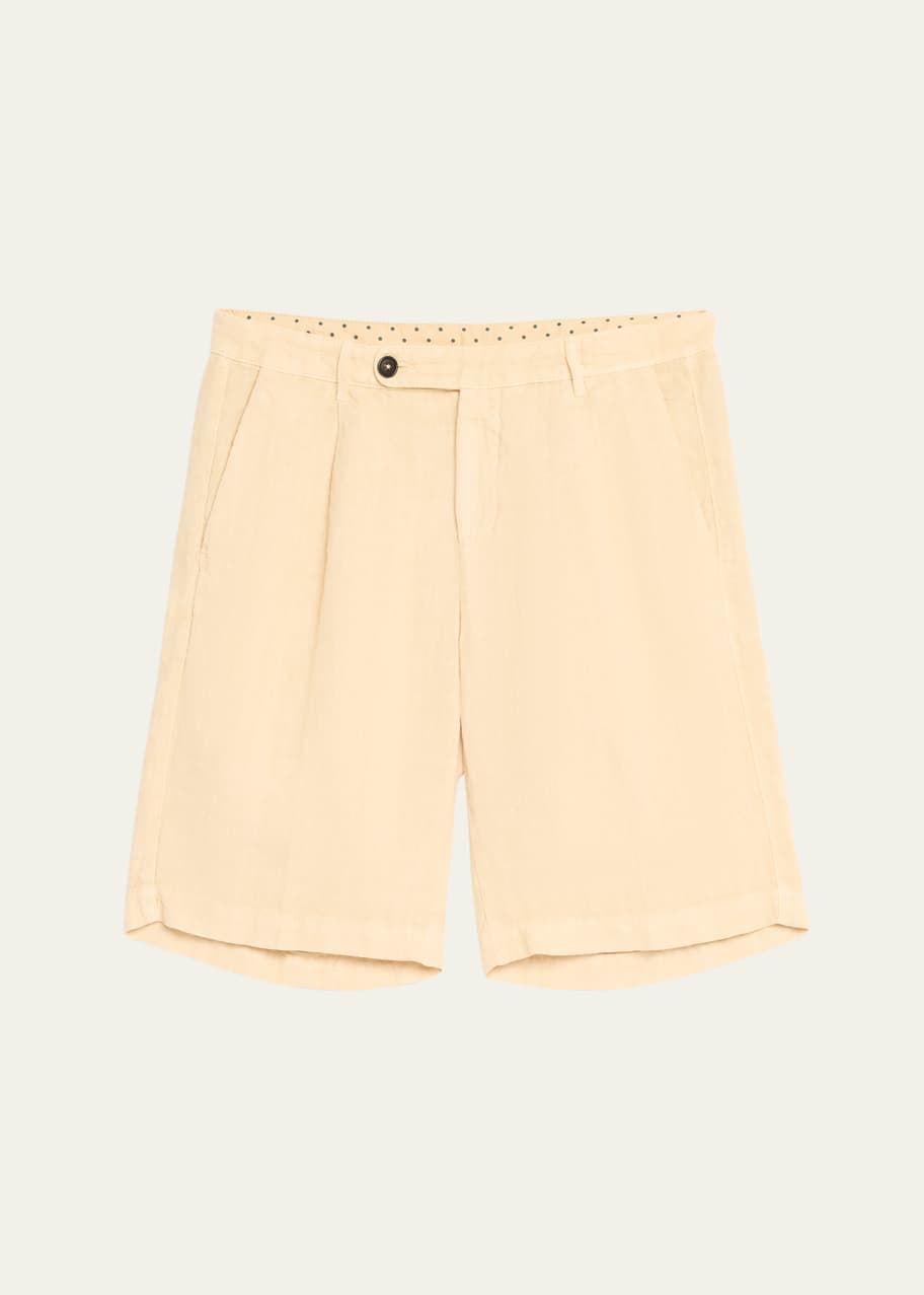 Massimo Alba Men's Linen Pleated Bermuda Shorts - Bergdorf Goodman