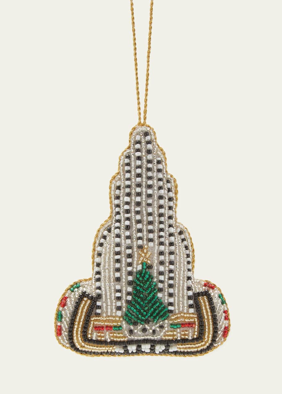 Sudha Pennathur Rockefeller Center Building Beaded Christmas Ornament ...