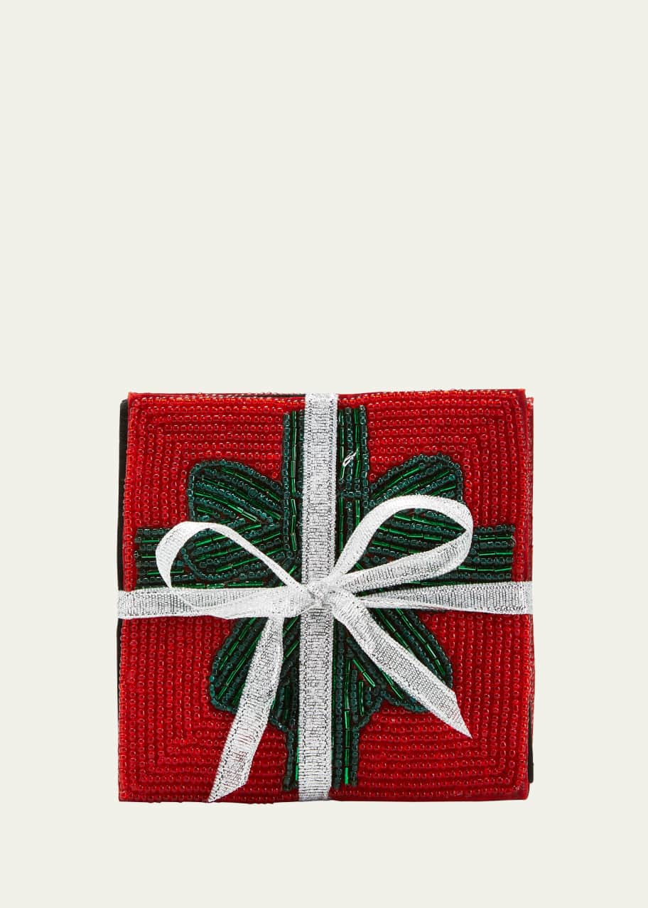 Sudha Pennathur Beaded Bow Coasters, Set of 4 - Bergdorf Goodman