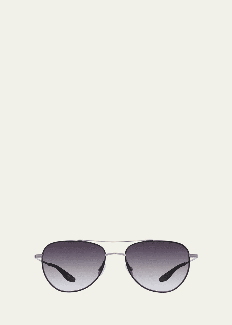 Barton Perreira Aerial Gradient Titanium Aviator Sunglasses - Bergdorf Goodman