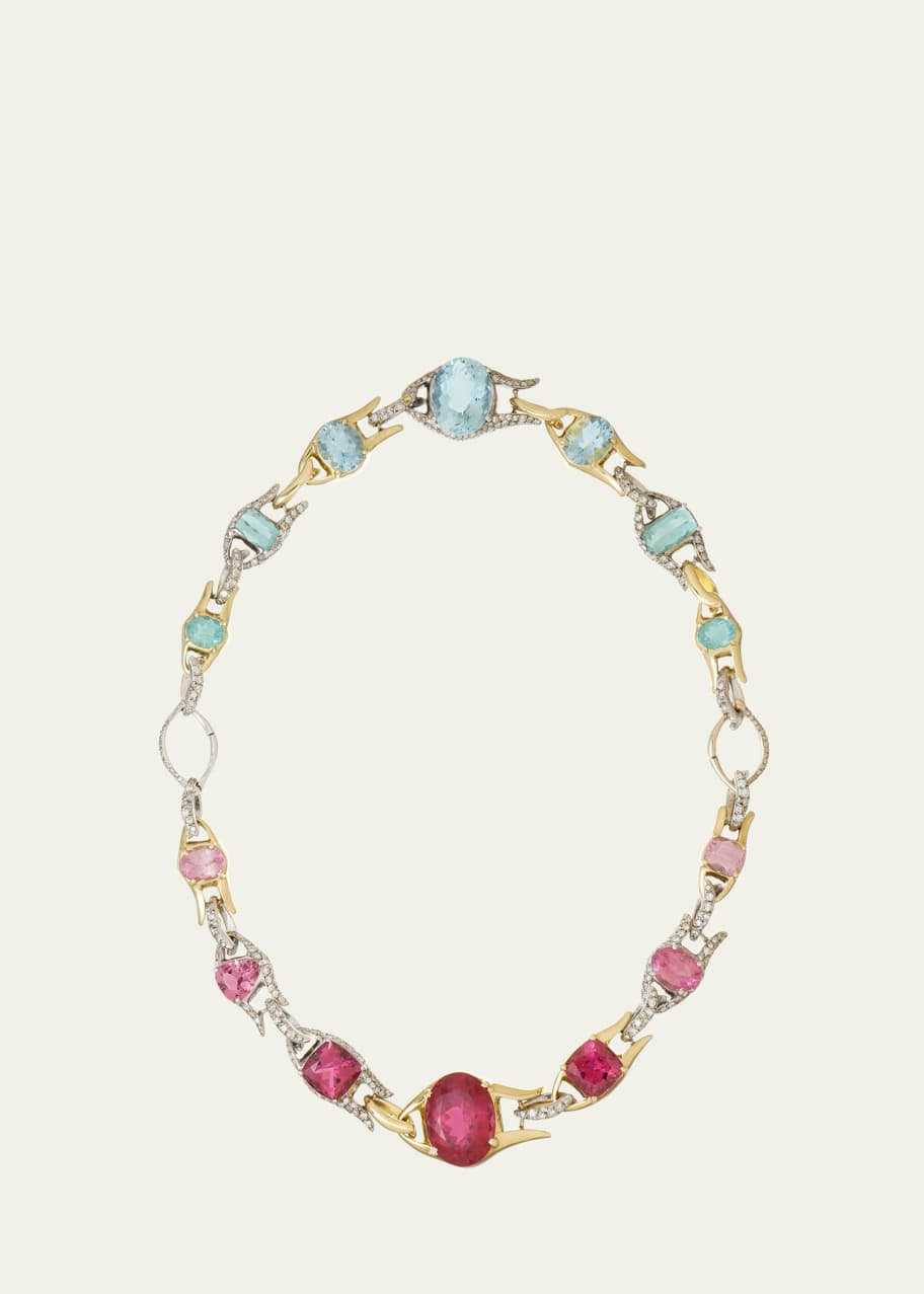 JULLS & CRUZEIRO MINE Verachi 18K Yellow Gold Aurora Necklace with ...