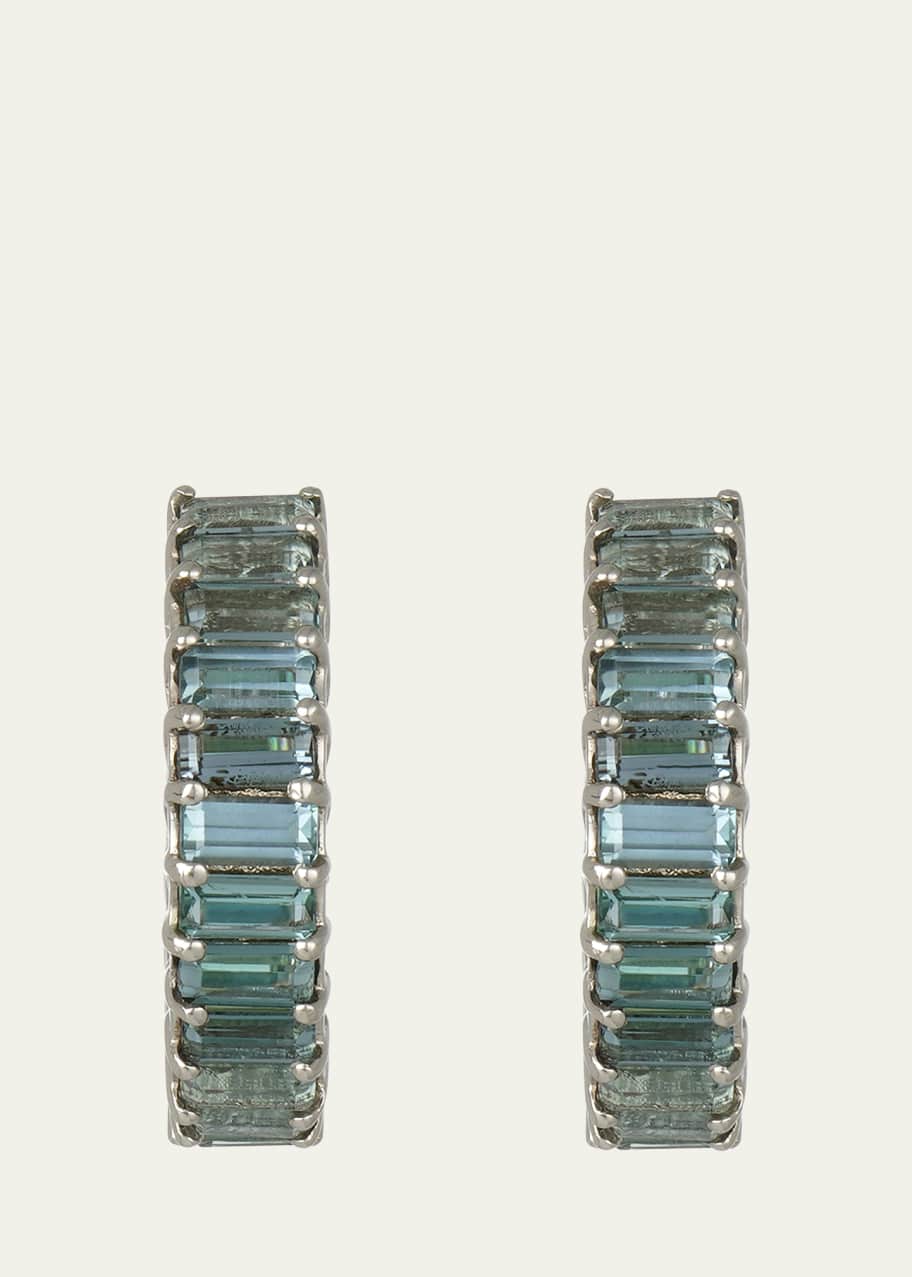 JULLS & CRUZEIRO MINE Fiszman Jewel 18K Gold Tourmaline Hoop Earrings ...