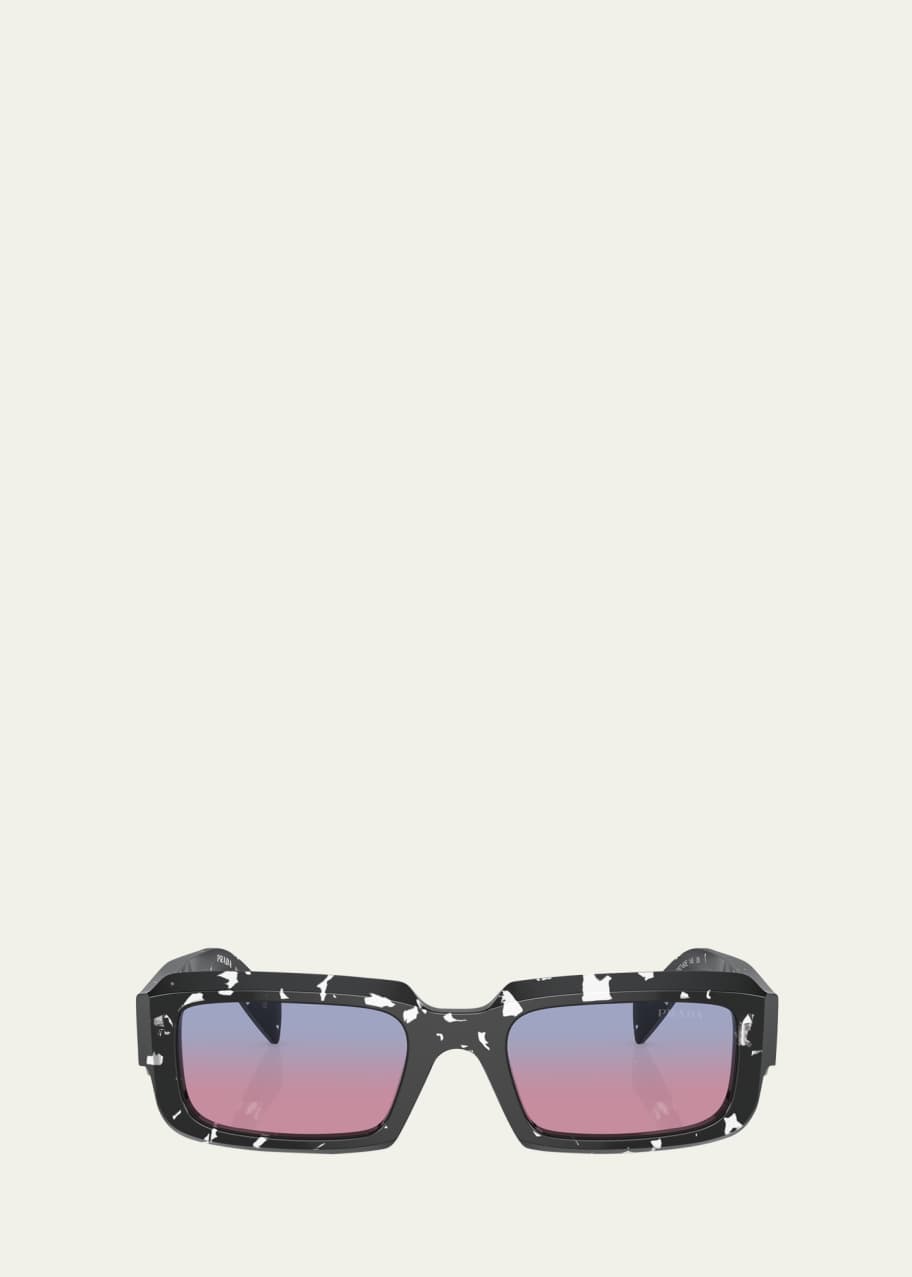 Prada Gradient Acetate Rectangle Sunglasses - Bergdorf Goodman