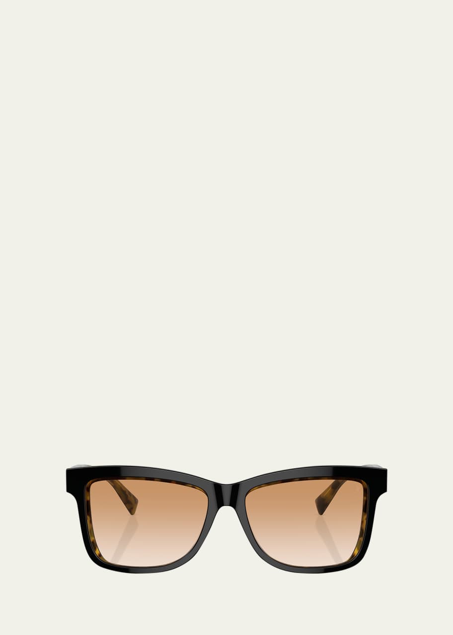 Brunello Cucinelli Logo Acetate Butterfly Sunglasses - Bergdorf Goodman
