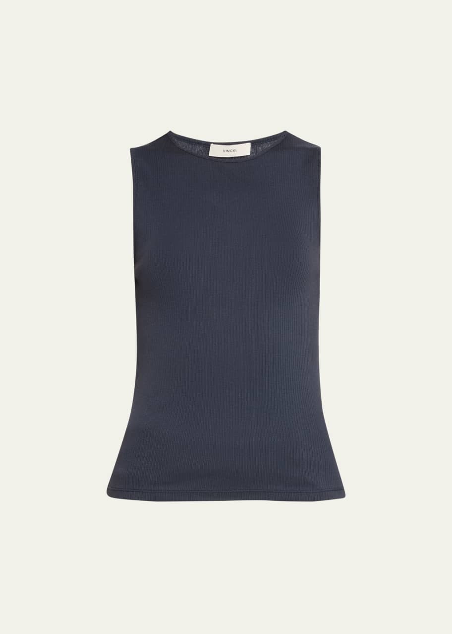 Vince Cotton Rib Shell Top - Bergdorf Goodman