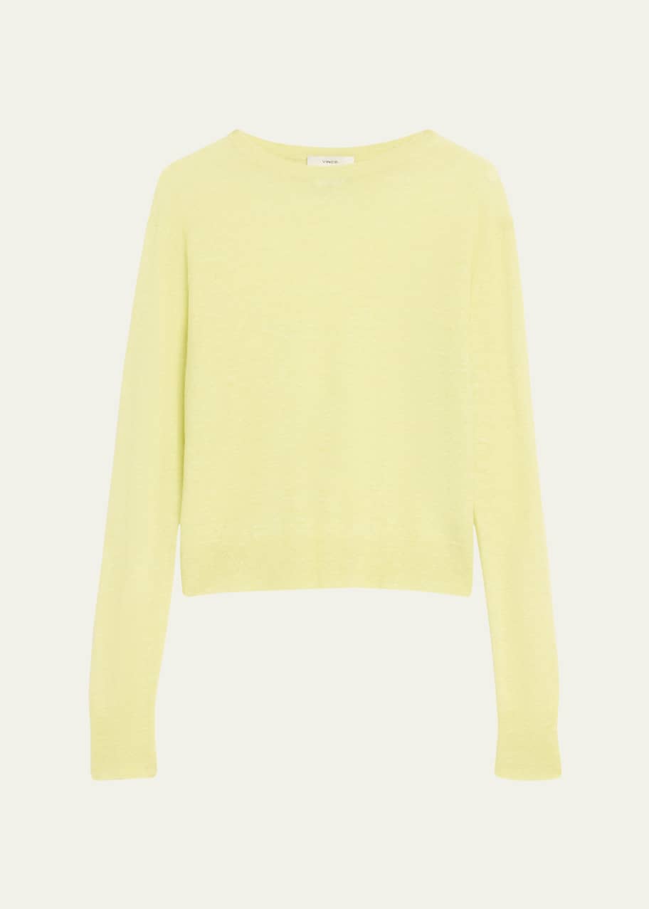 Vince Tissue Linen and Cashmere Crewneck Sweater - Bergdorf Goodman