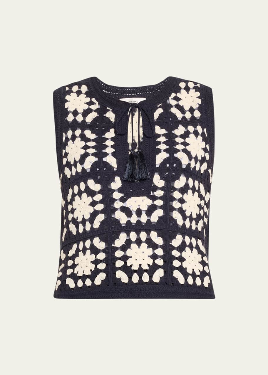 FRAME Crochet Tassel Top - Bergdorf Goodman