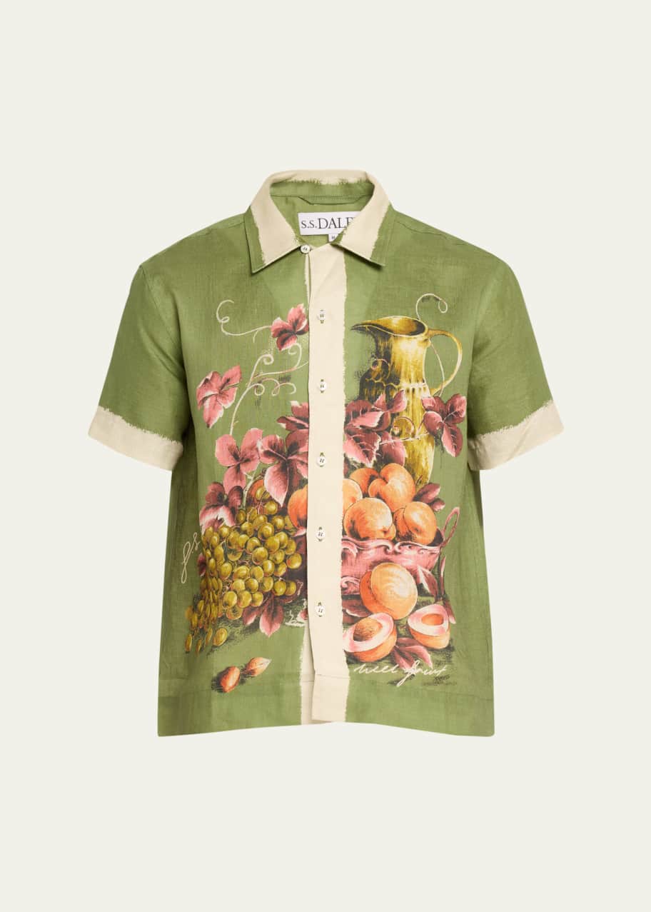 S.S. DALEY Men's Fruit Bowl Linen Camp Shirt - Bergdorf Goodman