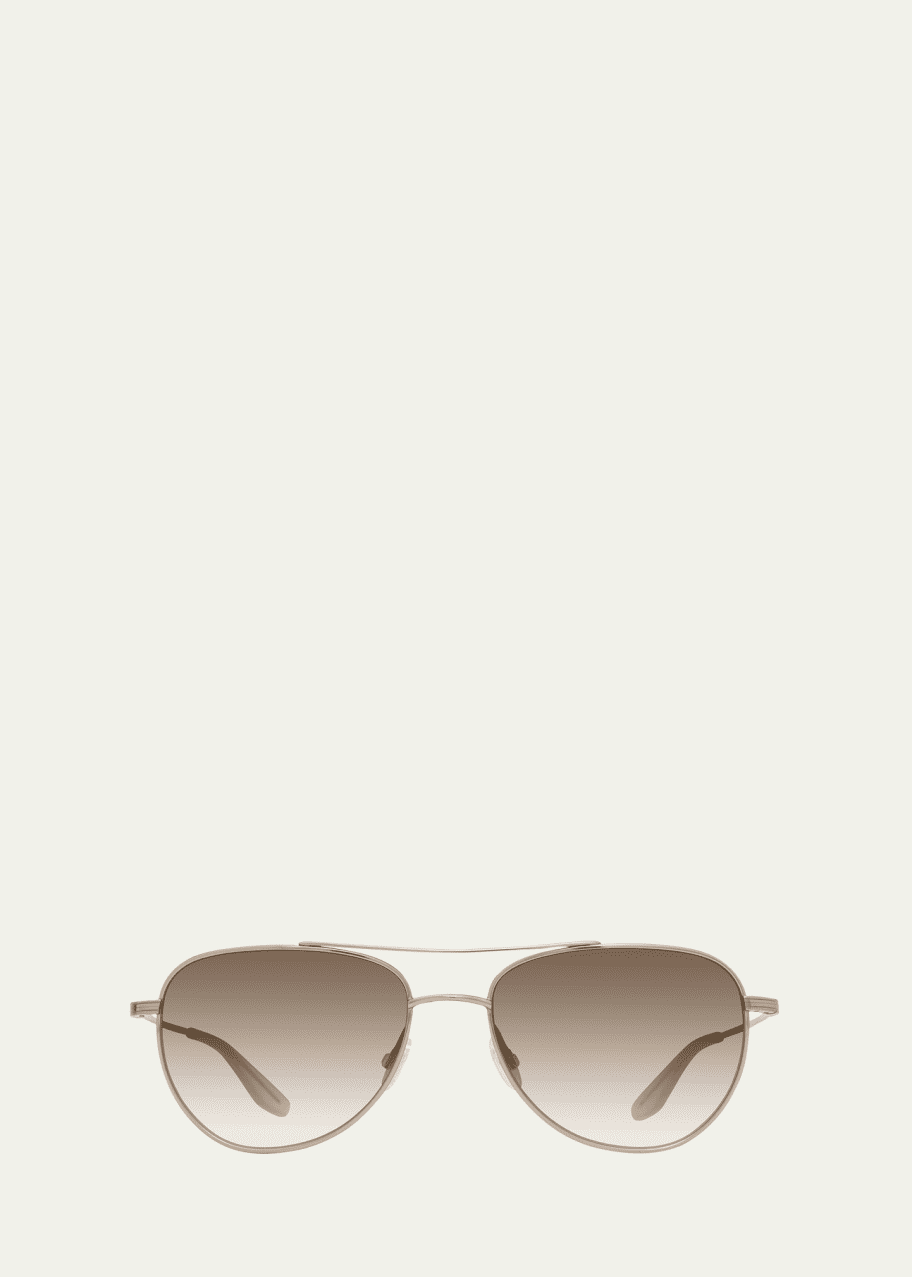 Barton Perreira Men's Aerial Titanium Aviator Sunglasses - Bergdorf Goodman