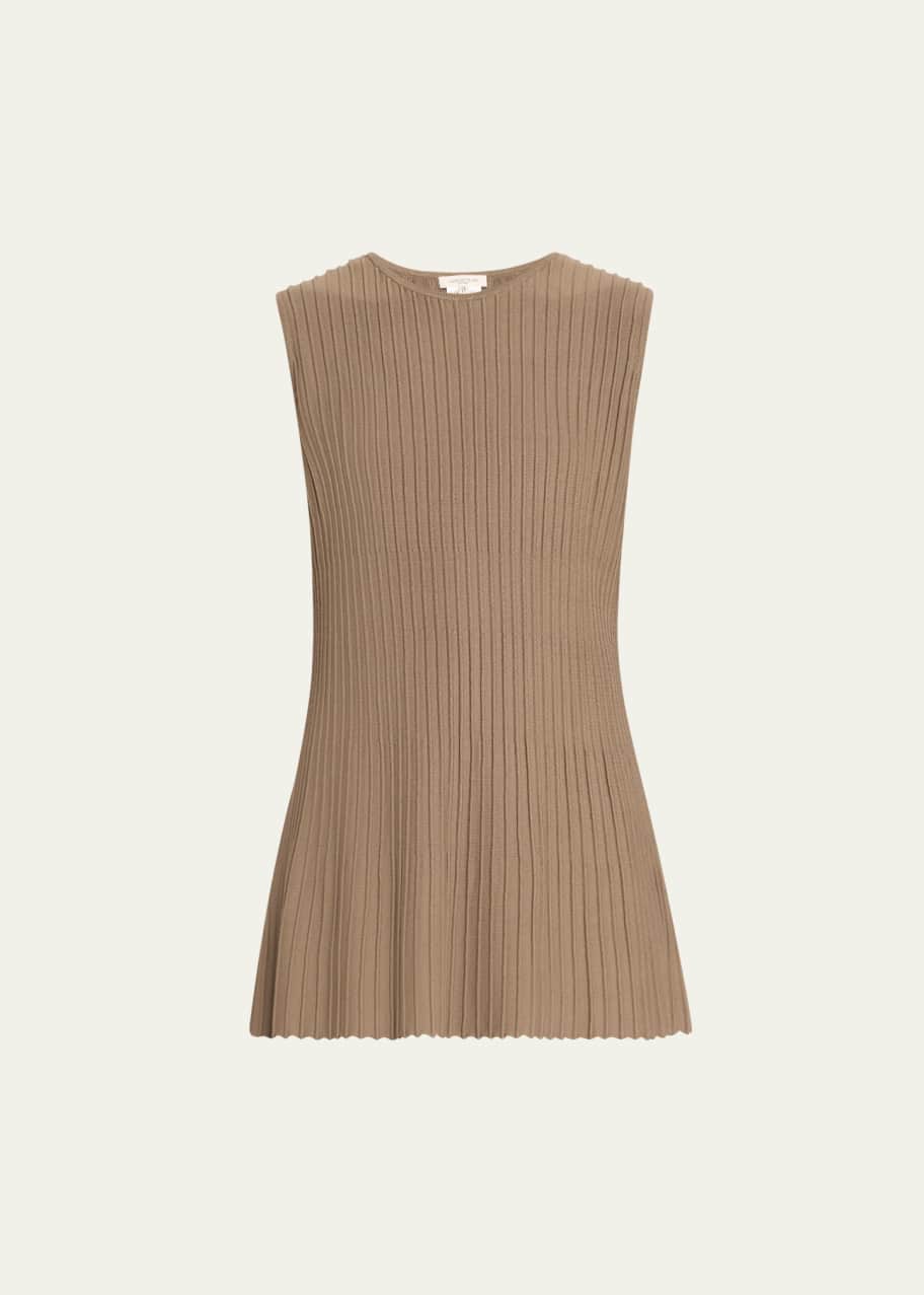 Lafayette 148 New York Sleeveless Ottoman Stitch Tunic Sweater ...
