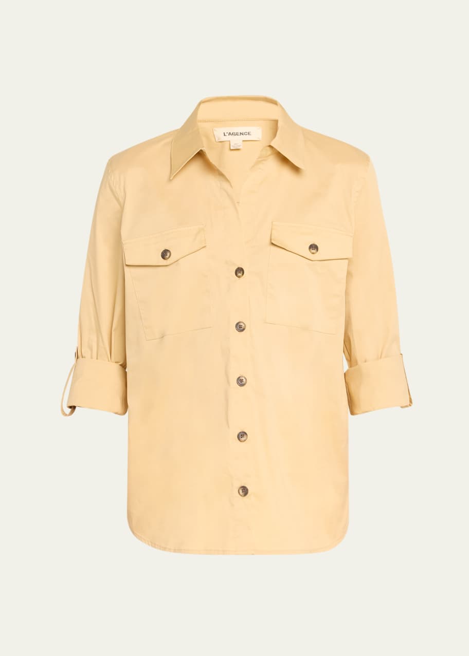 L'Agence Pearson Military Blouse - Bergdorf Goodman