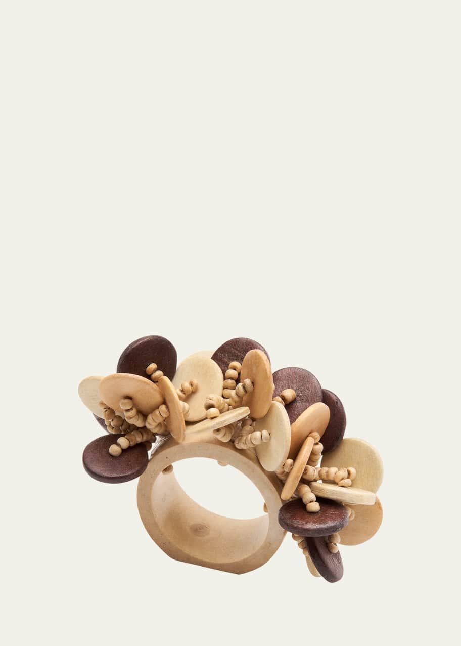 Deborah Rhodes Wood Coin Beads Napkin Ring - Bergdorf Goodman