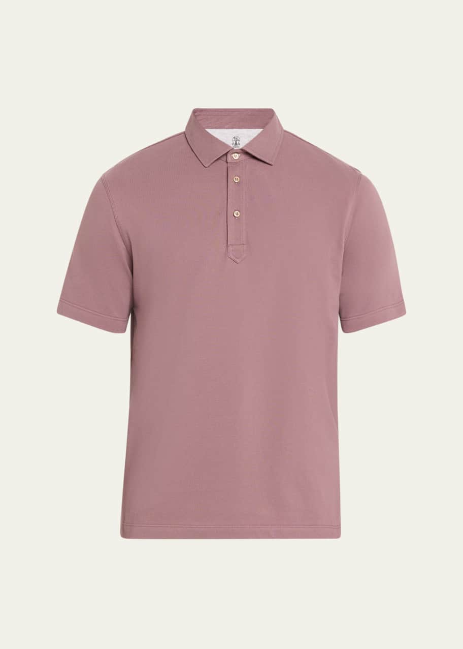 Brunello Cucinelli Men's Cotton Pique Polo Shirt - Bergdorf Goodman