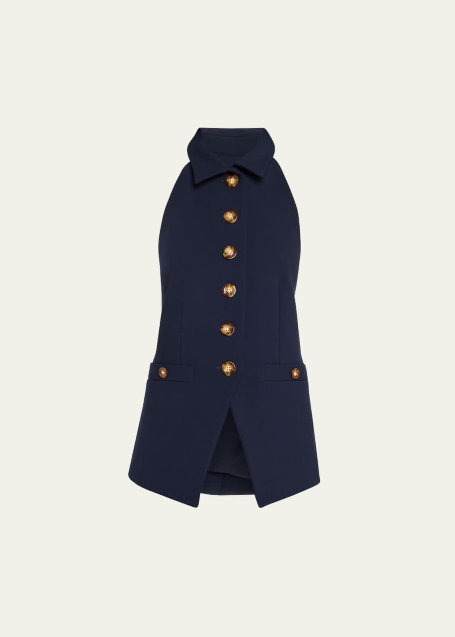 Veronica Beard Orlinda Button-Front Vest - Bergdorf Goodman