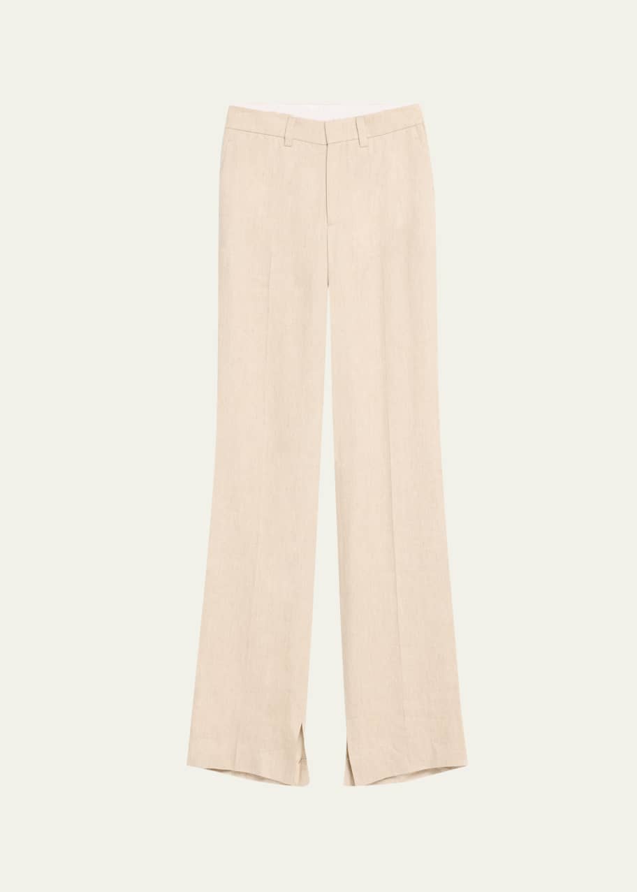 Brandon Maxwell The Cameron Straight Leg Linen Trousers - Bergdorf Goodman