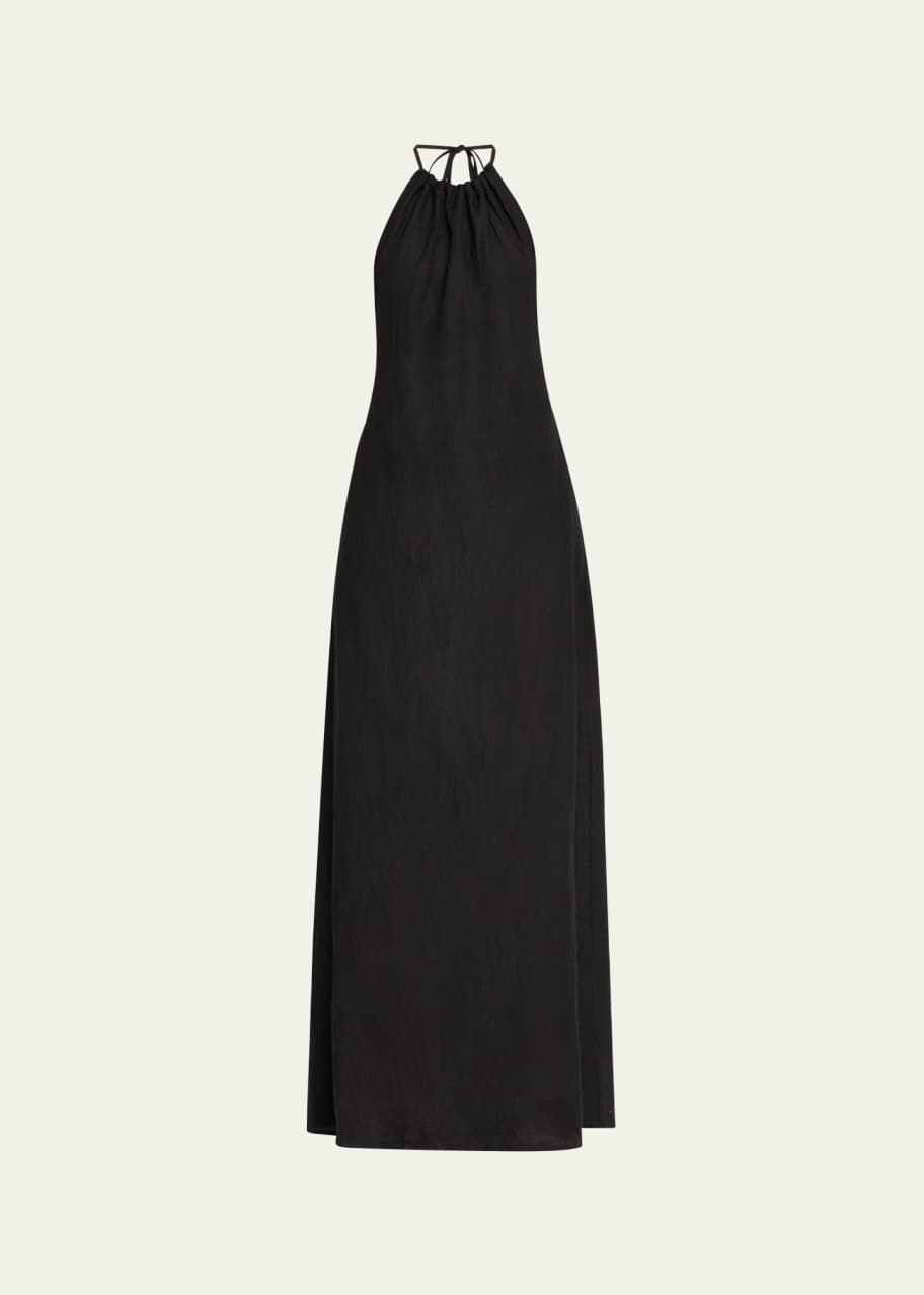 Nili Lotan Lelia Halter Backless Linen Maxi Dress - Bergdorf Goodman