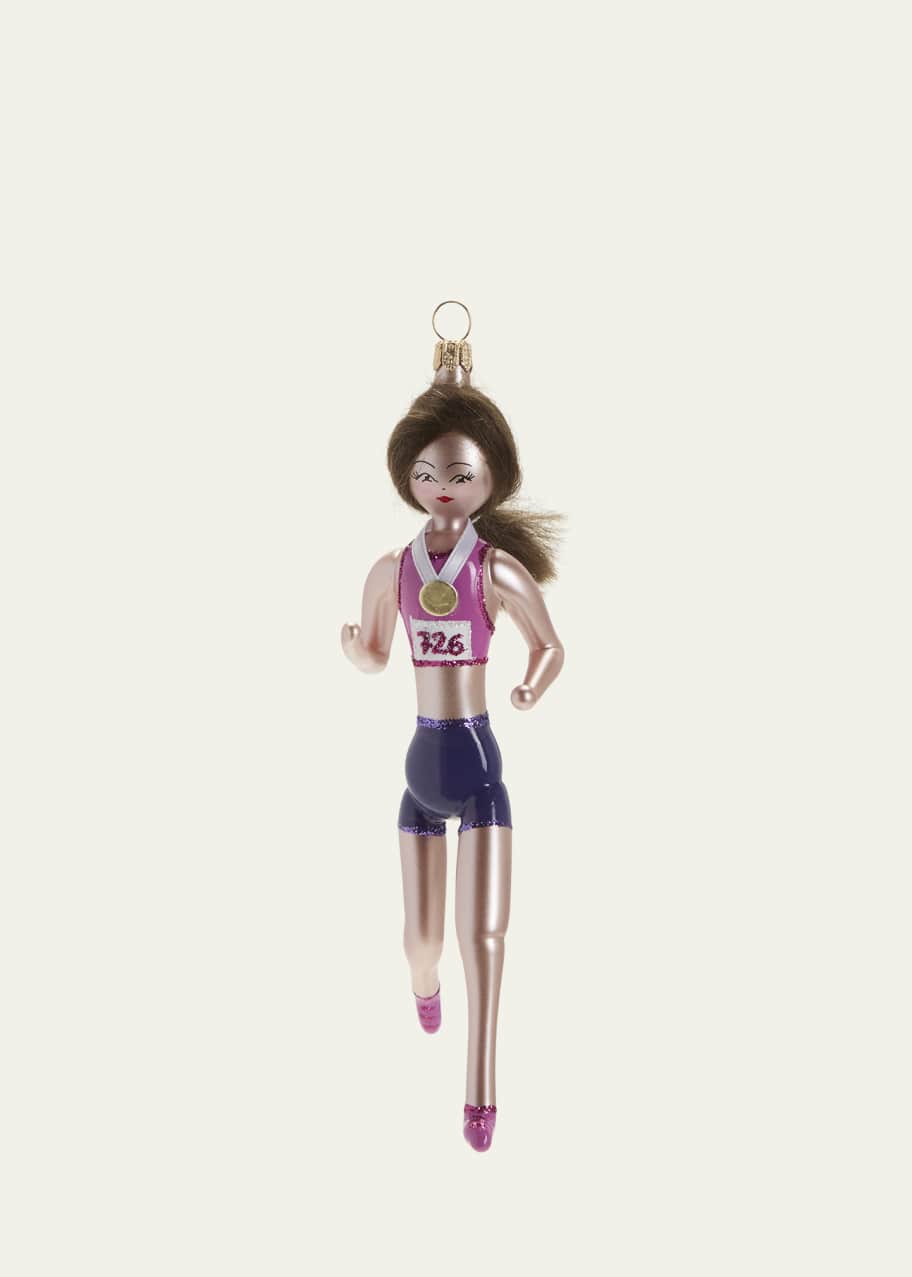 De Carlini Marathon Runner Girl Christmas Ornament - Bergdorf Goodman