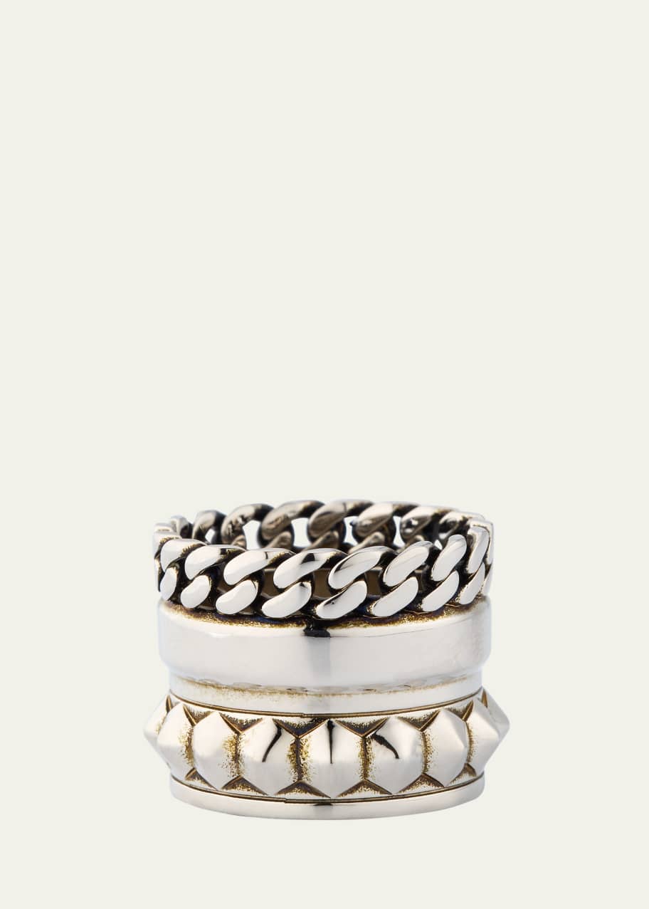 McQueen Men's Punk Multi-Layer Ring - Bergdorf Goodman