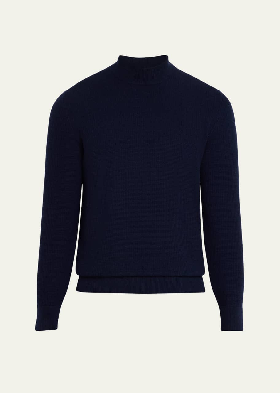 Brunello Cucinelli Men's Cashmere Mock Neck Sweater - Bergdorf Goodman