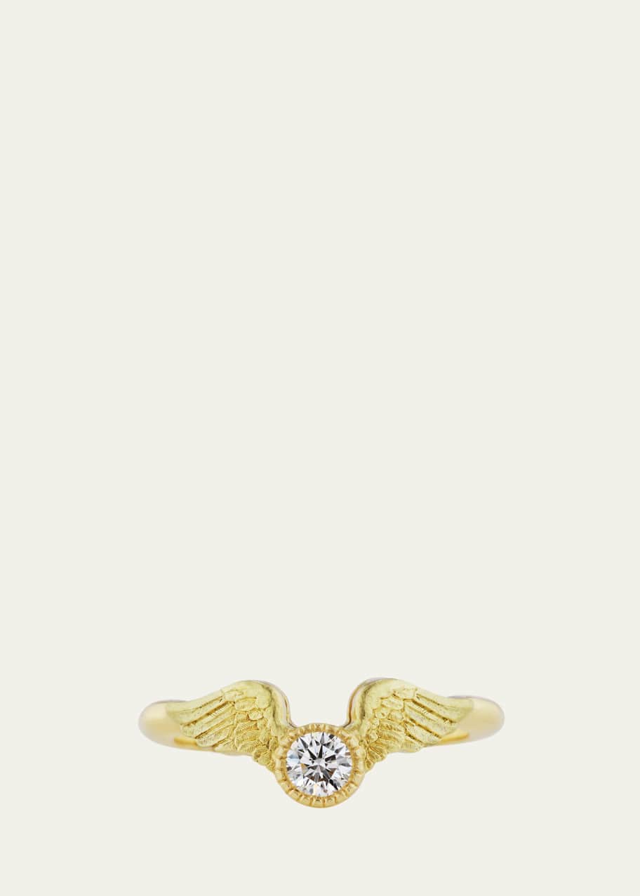 Anthony Lent 18K Yellow Gold Flying Diamond Engagement Ring, Size 6 ...