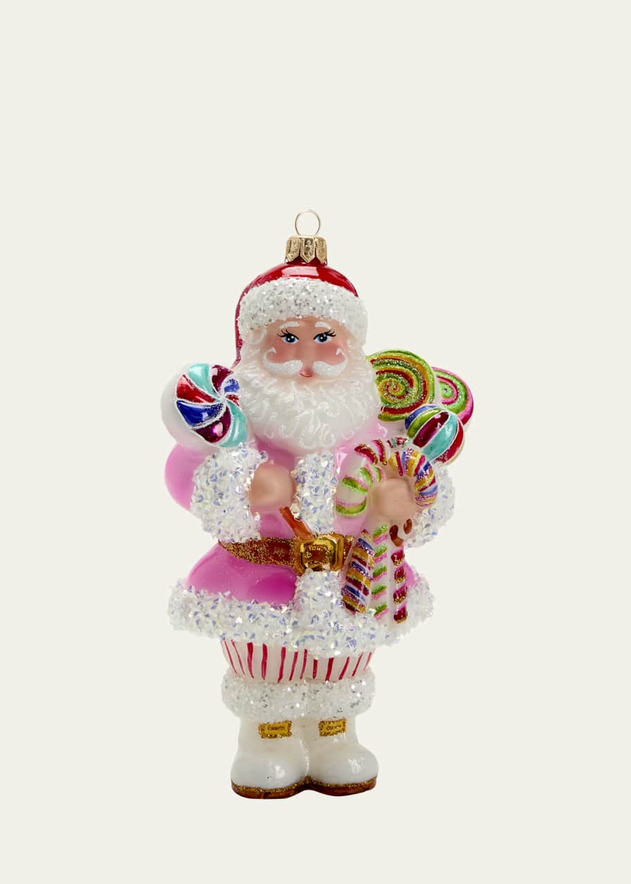 Bergdorf Goodman Candy Santa Christmas Ornament - Bergdorf Goodman