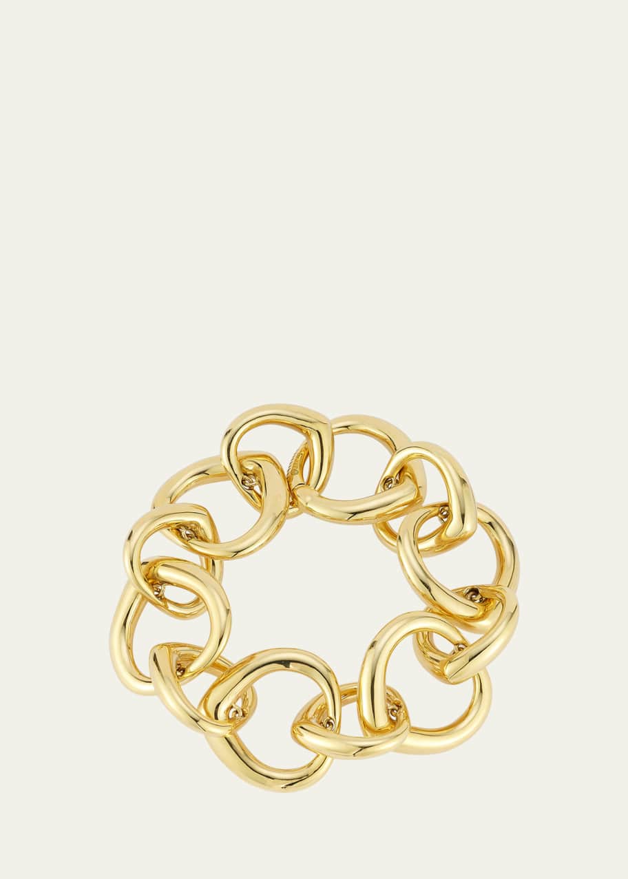 ARK Fine Jewelry 18K Yellow Gold Large Shield Link Bracelet - Bergdorf ...