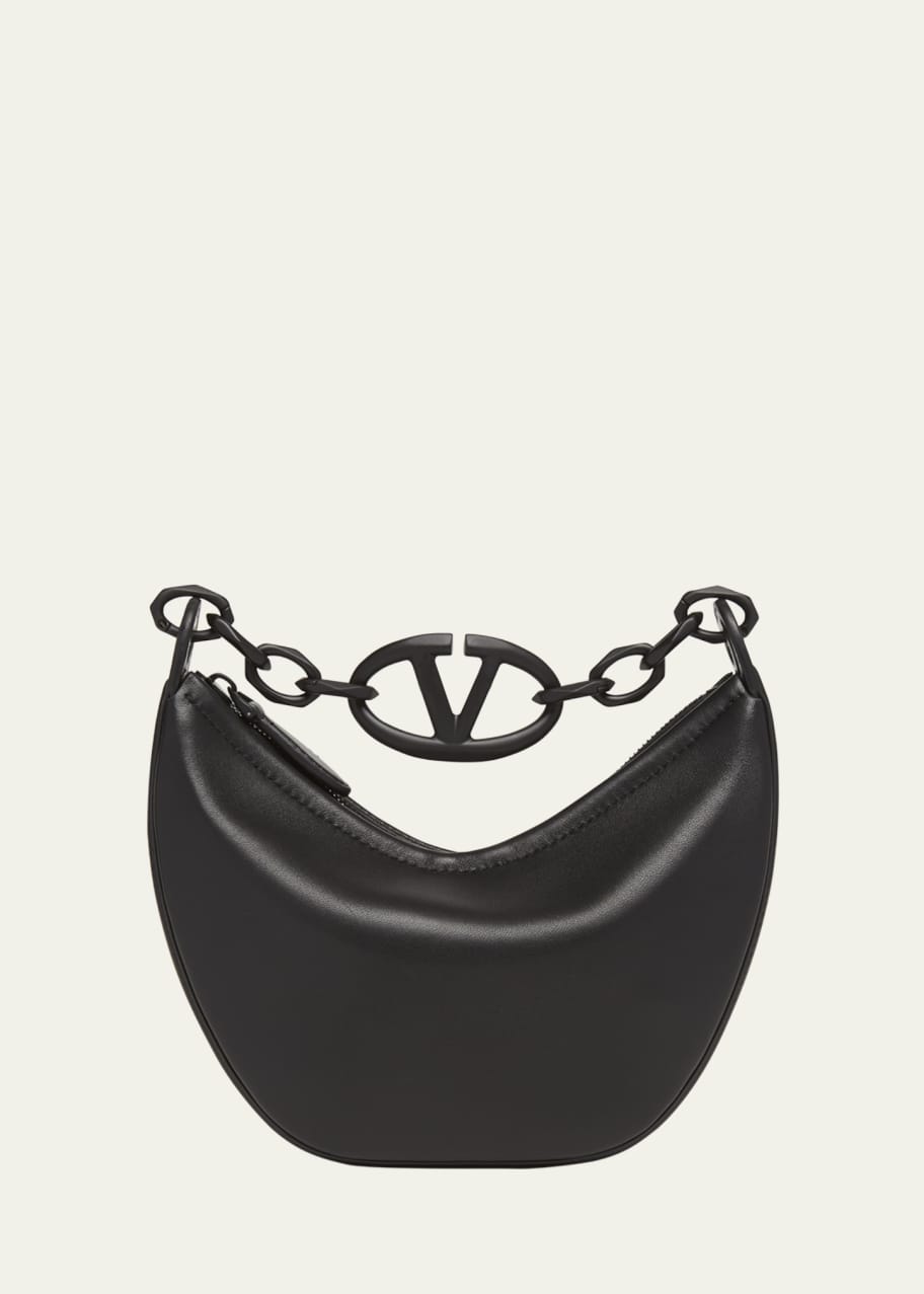 Valentino Garavani VLOGO Mini Moon Leather Top-Handle Bag - Bergdorf ...