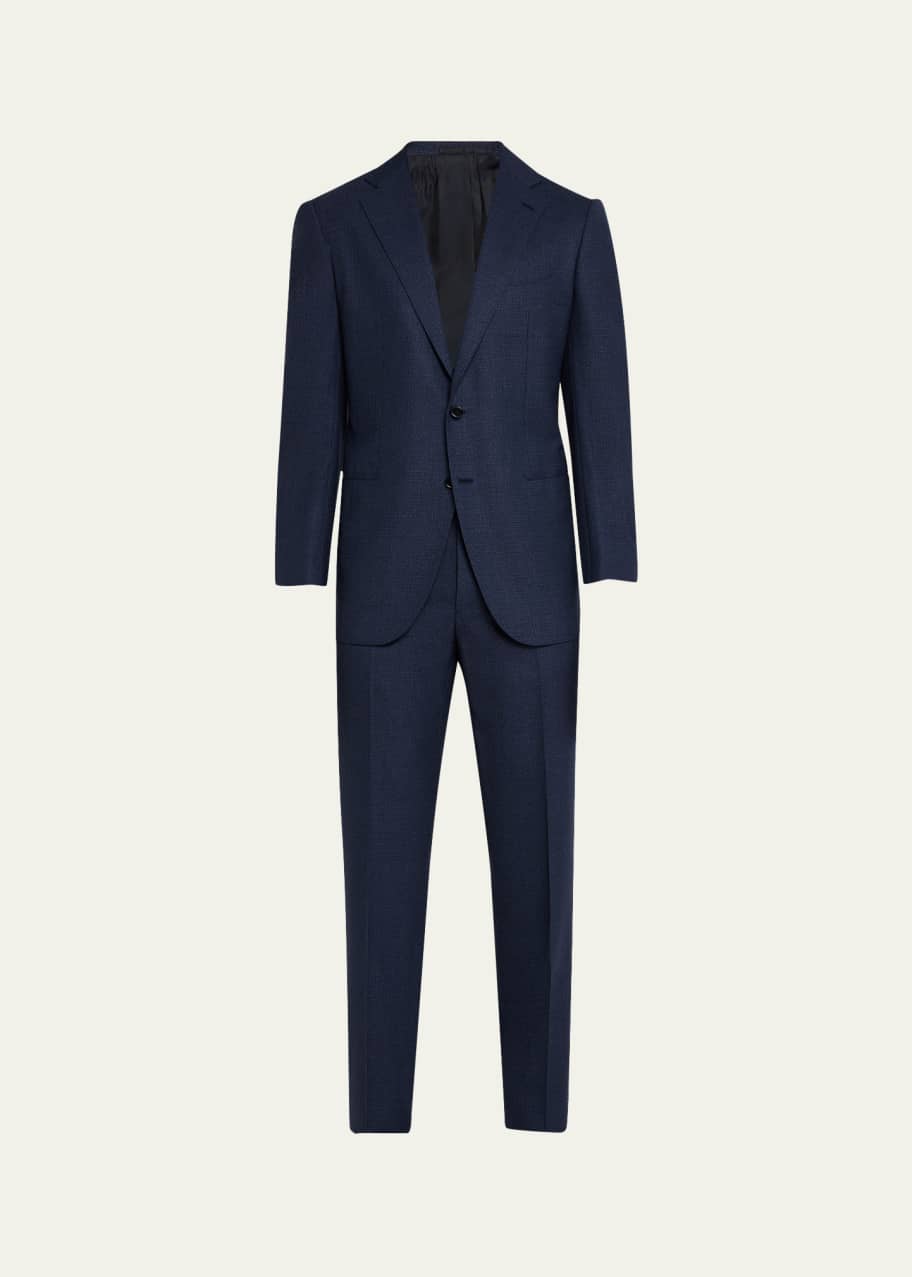 Cesare Attolini Men's Wool Houndstooth Suit - Bergdorf Goodman