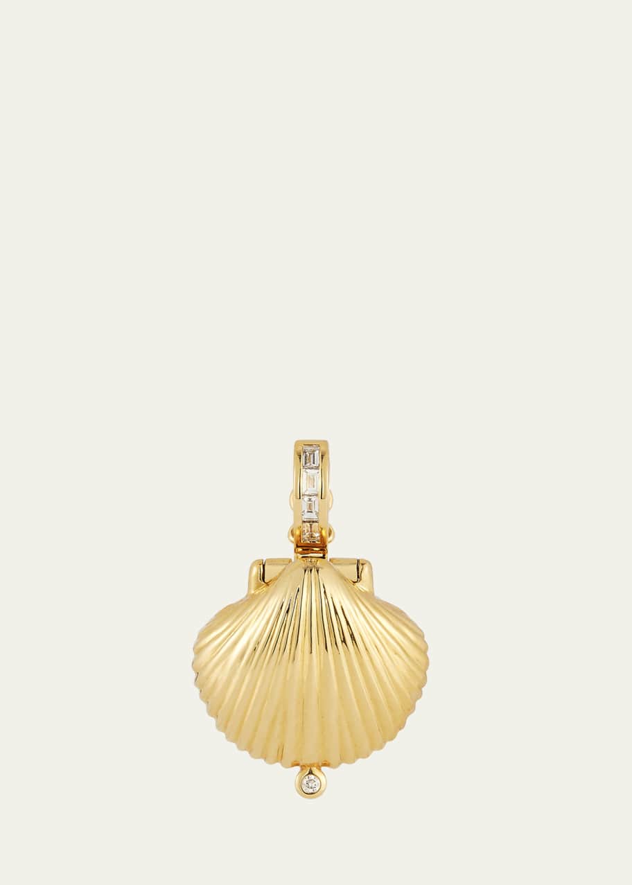 RENNA 18K Yellow Gold Petite Venus Locket with Diamonds - Bergdorf Goodman