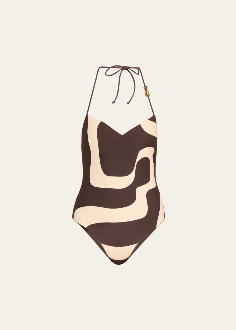 SIR New Wave V-Neck One-Piece Swimsuit - Bergdorf Goodman