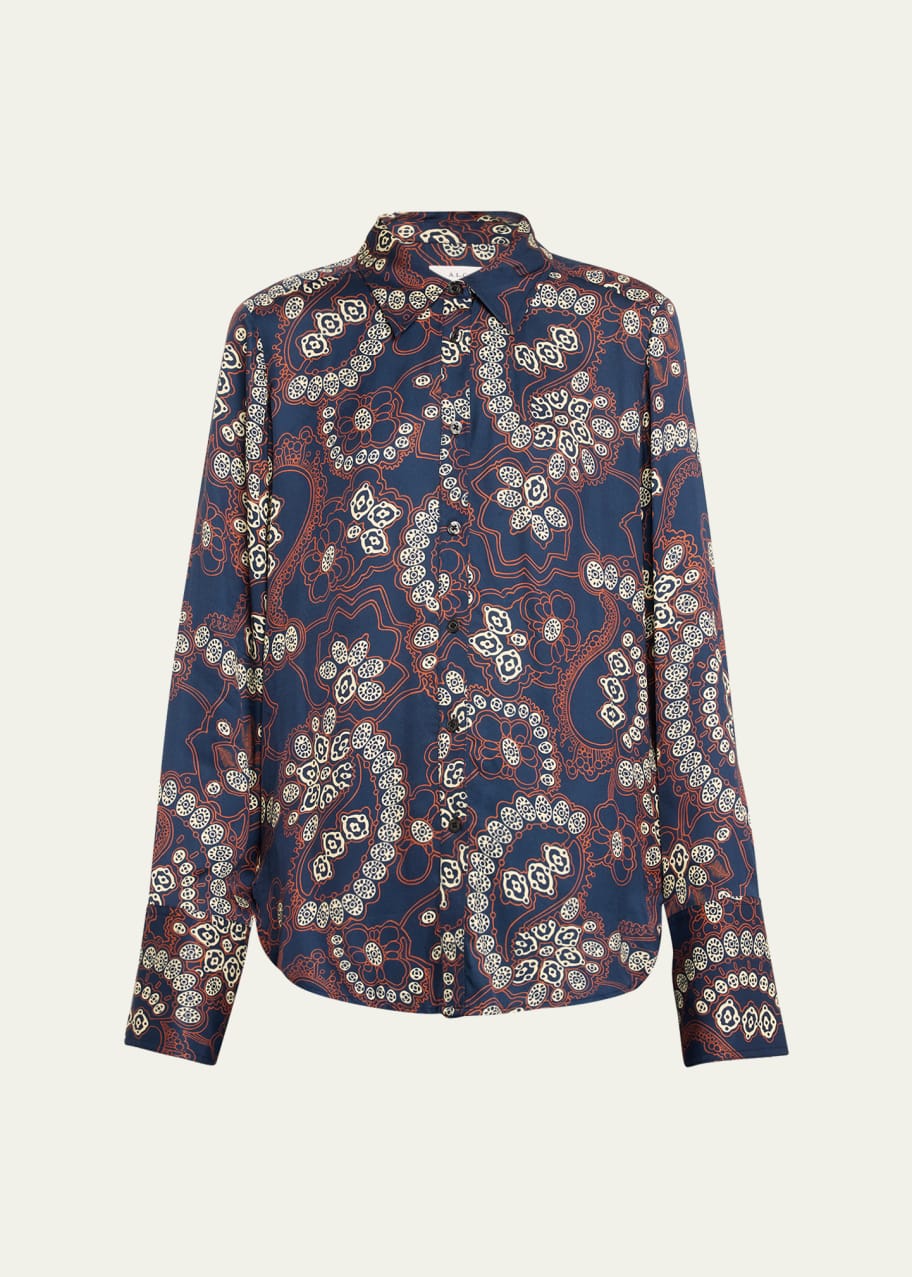 A.L.C. Aiden Abstract-Print Viscose top - Bergdorf Goodman