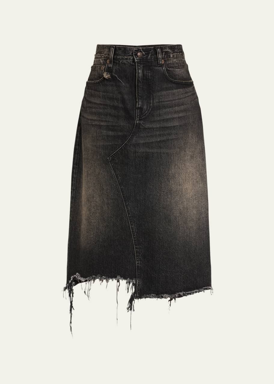 R13 Jesse Denim Midi Skirt - Bergdorf Goodman