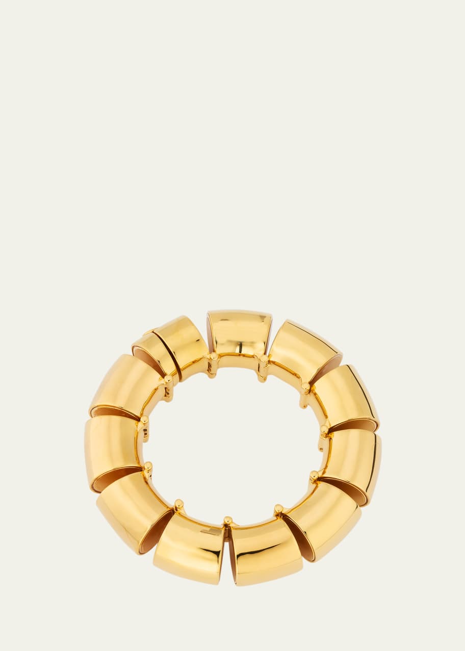 ALAIA Goldtone Coil Bracelet - Bergdorf Goodman