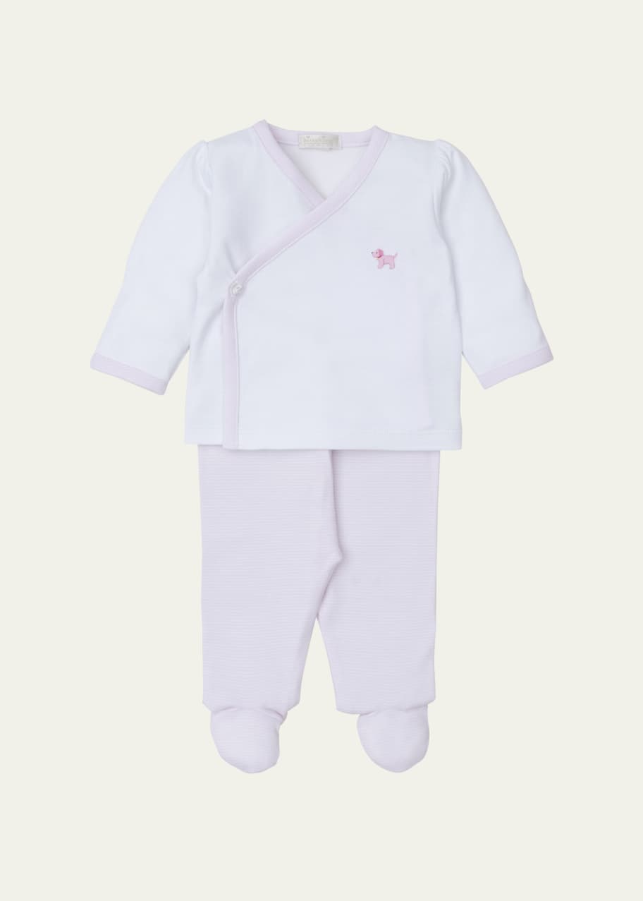Kissy Kissy Girl's Premier Puppies Footed Pant Set, Size Newborn-9M ...