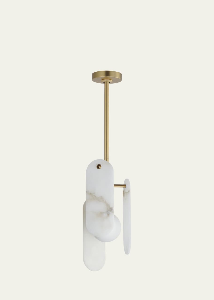 Studio M Megalith Stone 17" Pendant, Alabaster - Bergdorf Goodman