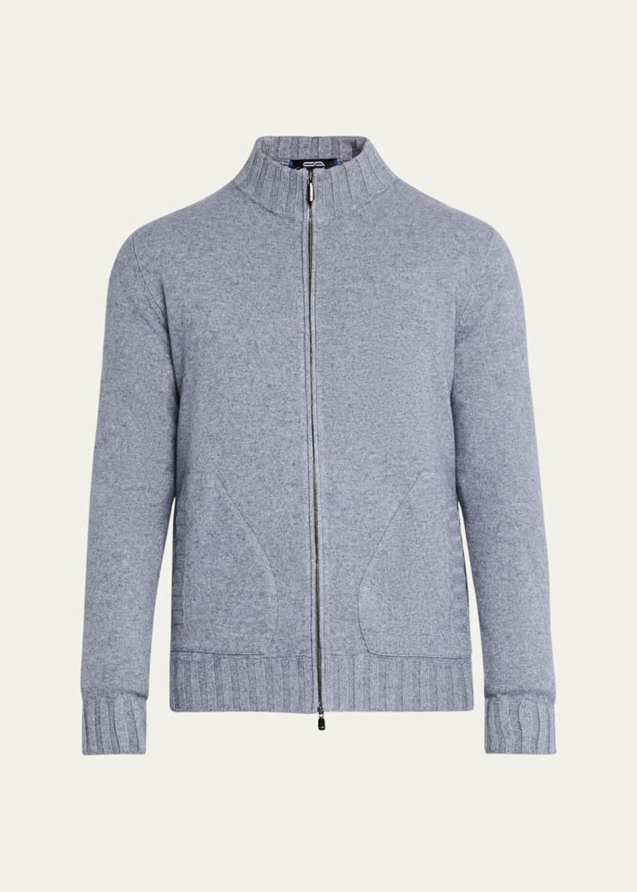 Cesare Attolini Men's Cashmere Full-Zip Sweater - Bergdorf Goodman