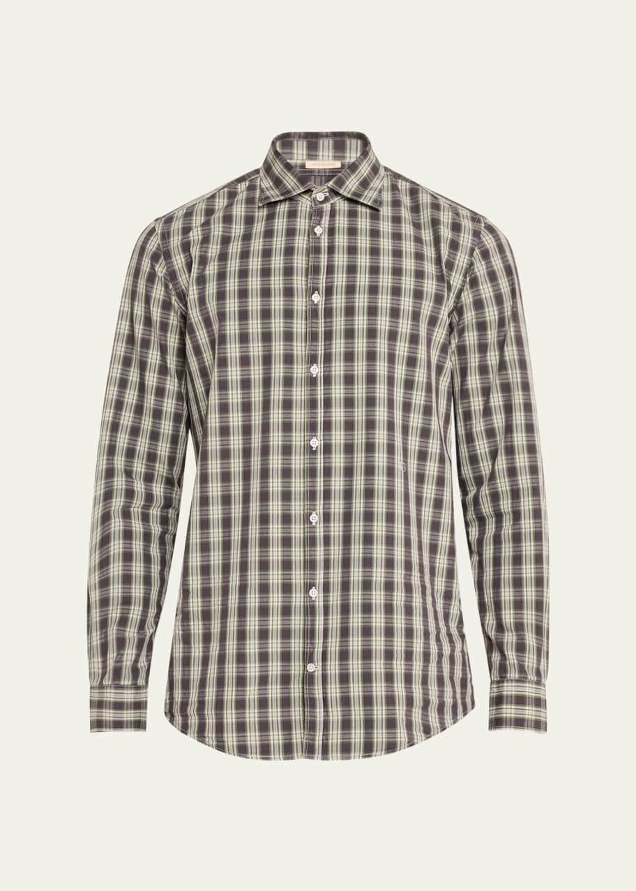 Massimo Alba Men's Cotton Plaid Casual Button-Down Shirt - Bergdorf Goodman