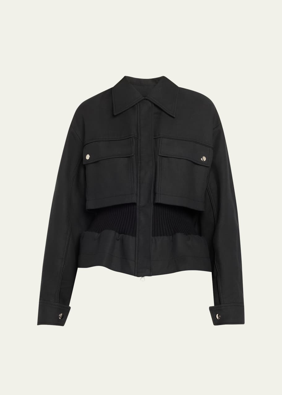 3.1 Phillip Lim Zip-Front Ribbed Utility Jacket - Bergdorf Goodman