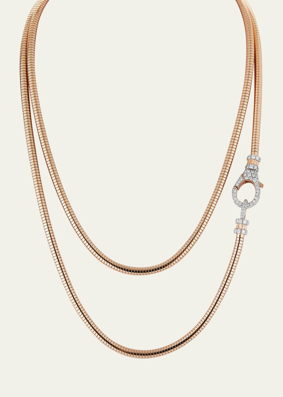 Walters Faith Clive 18K Rose Gold All Diamond Clasp and Boa Chain ...