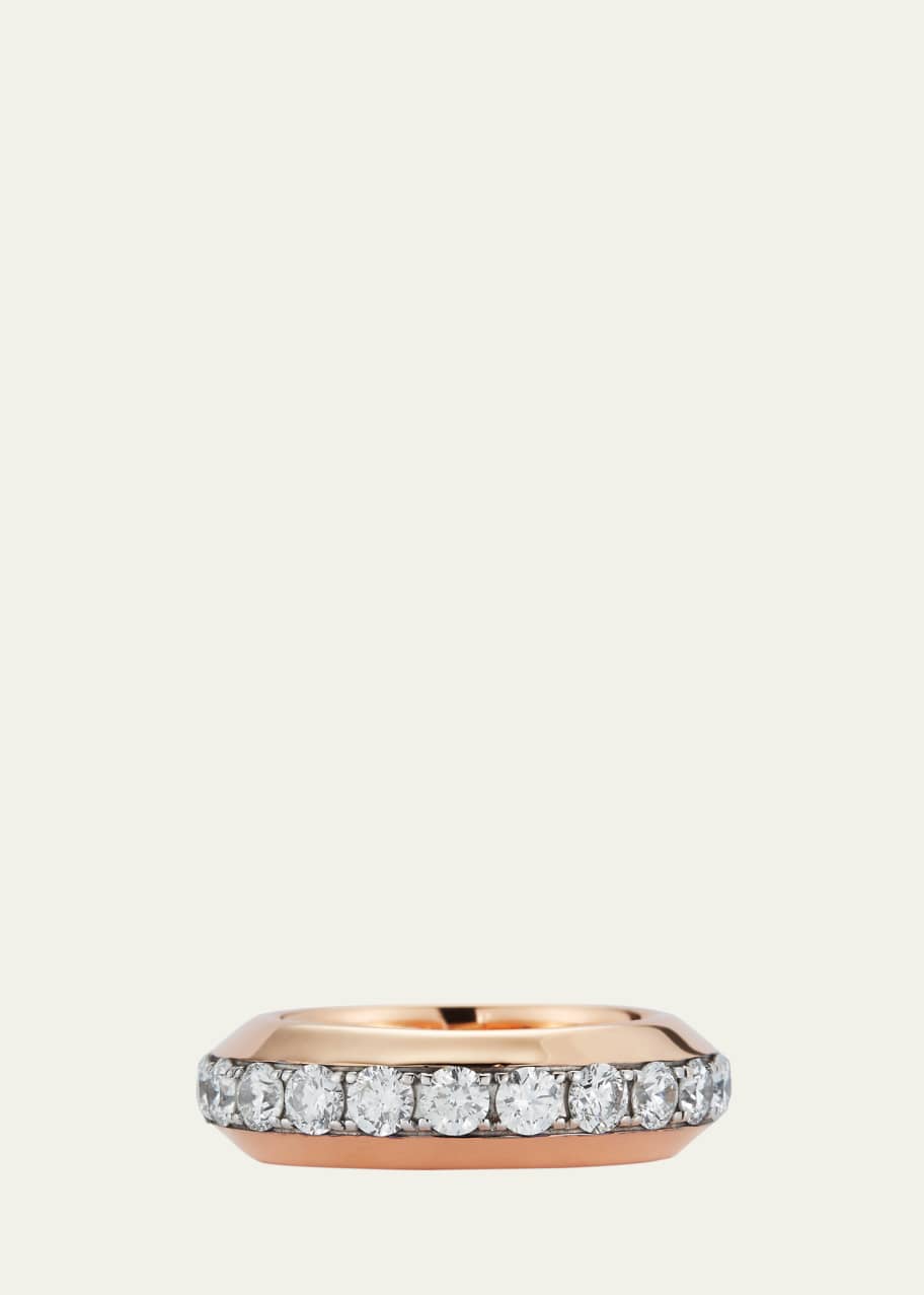 Walters Faith Grant 18K Rose Gold and White Diamond Angled Band Ring ...