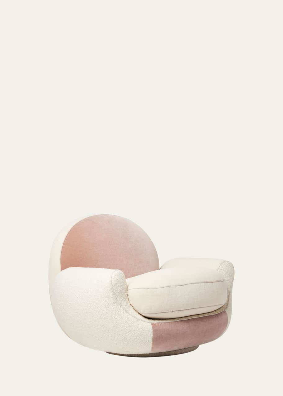 Interlude Home x Widell + Boschetti Laurent Velvet & Sherpa Chair by ...
