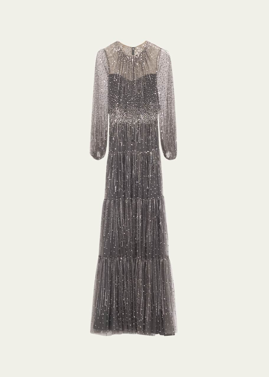 Jenny Packham Solar Beaded Crystal Tulle Gown - Bergdorf Goodman