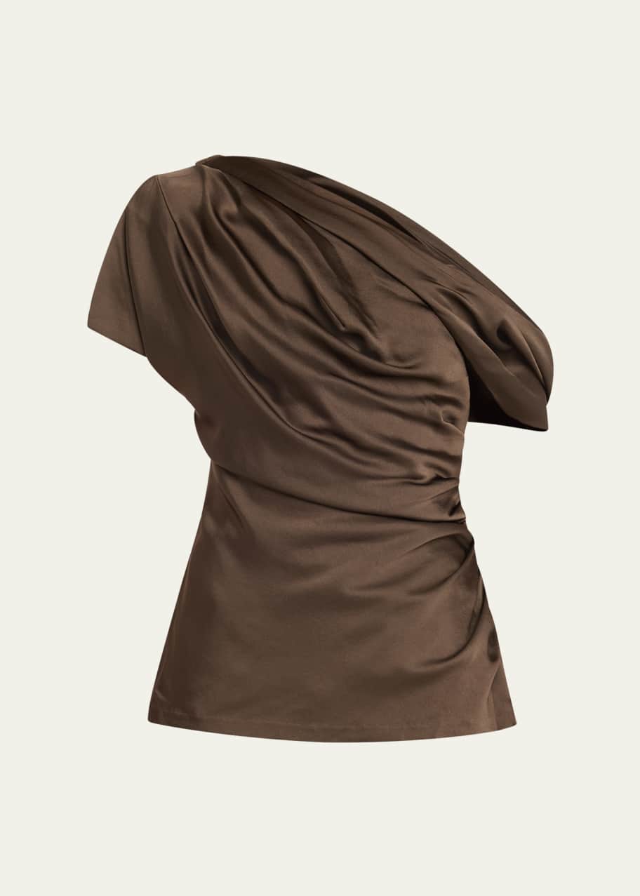 SIMKHAI Phoebe Draped One-Shoulder Top - Bergdorf Goodman