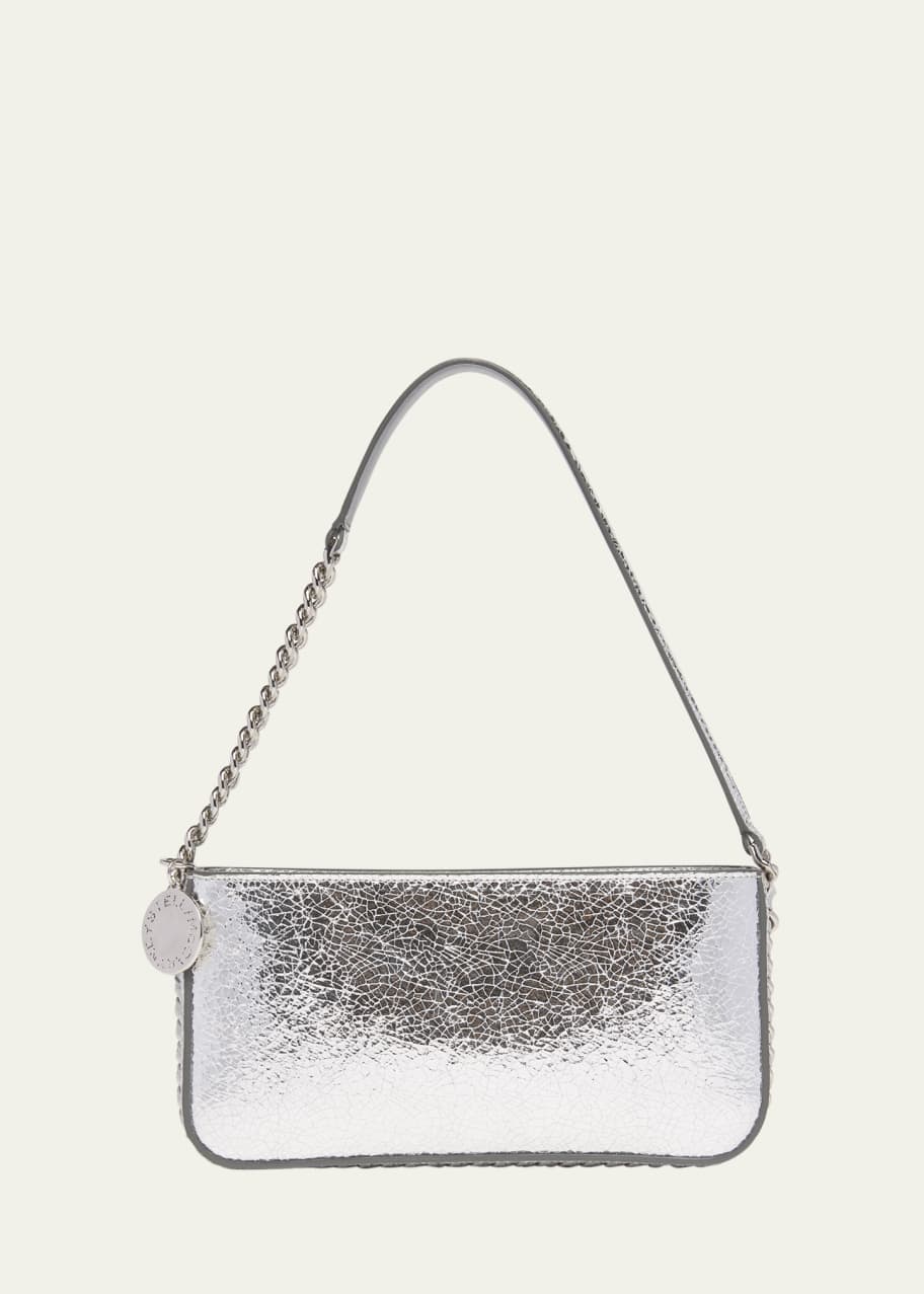 Stella McCartney Frayme Crackled Metallic Alt-Leather Chain Shoulder ...