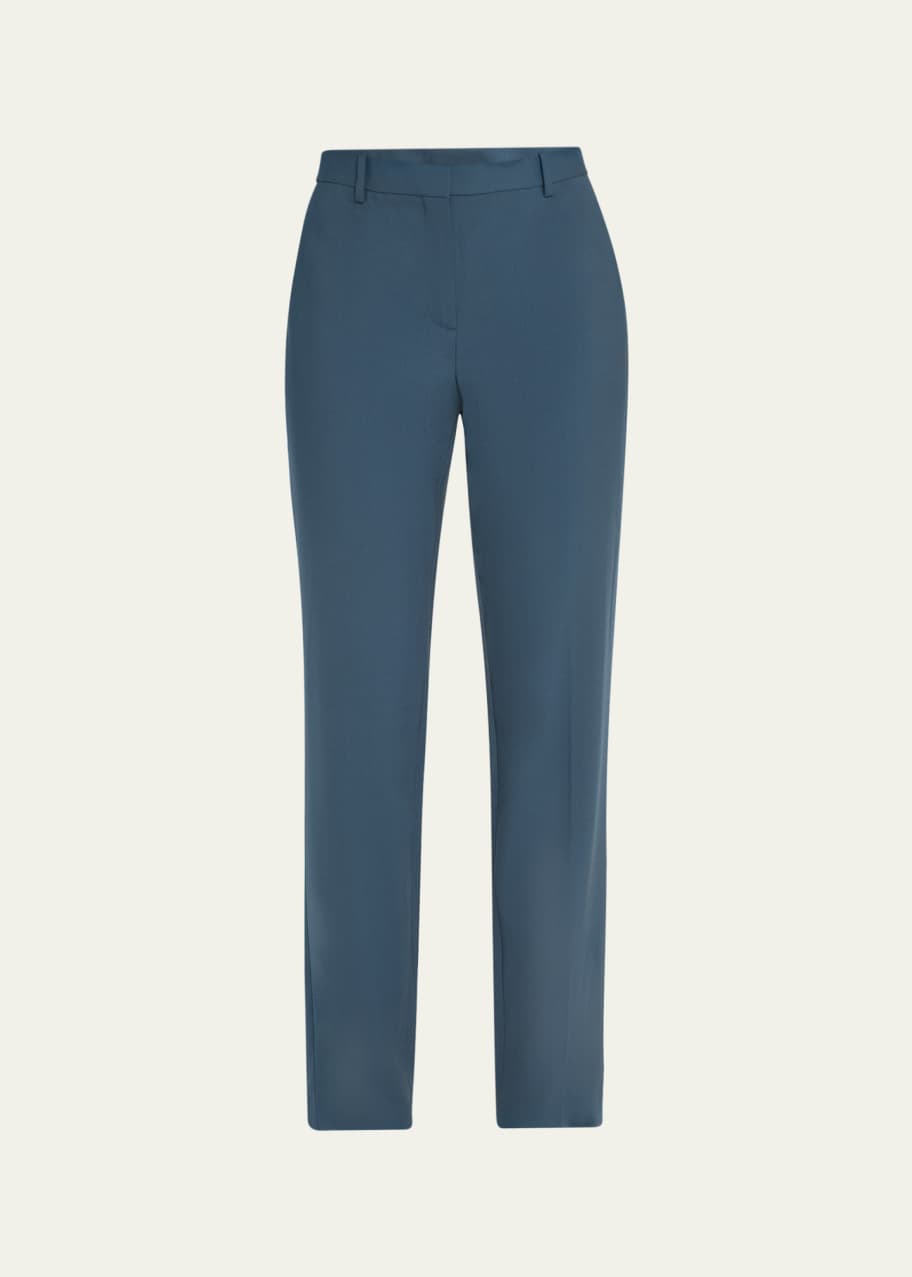Theory Treeca Traceable Wool Full-Length Slim Trousers - Bergdorf Goodman