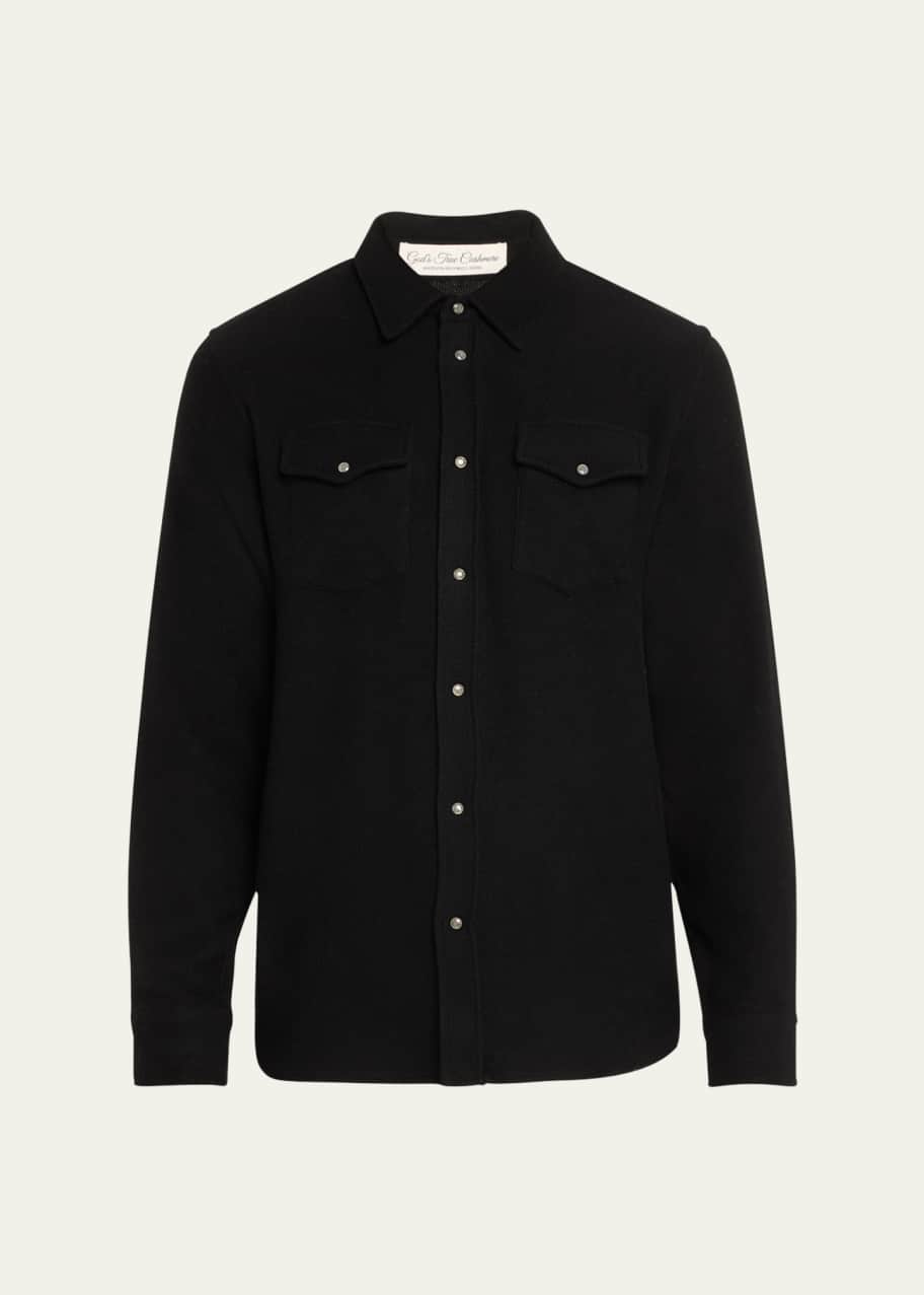 God's True Cashmere Men's Cashmere Shirt with Sunstone Snaps - Bergdorf ...