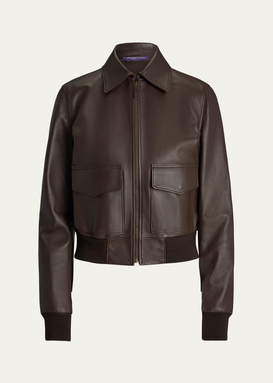 Ralph Lauren Collection Sullivan Leather Bomber Jacket - Bergdorf Goodman
