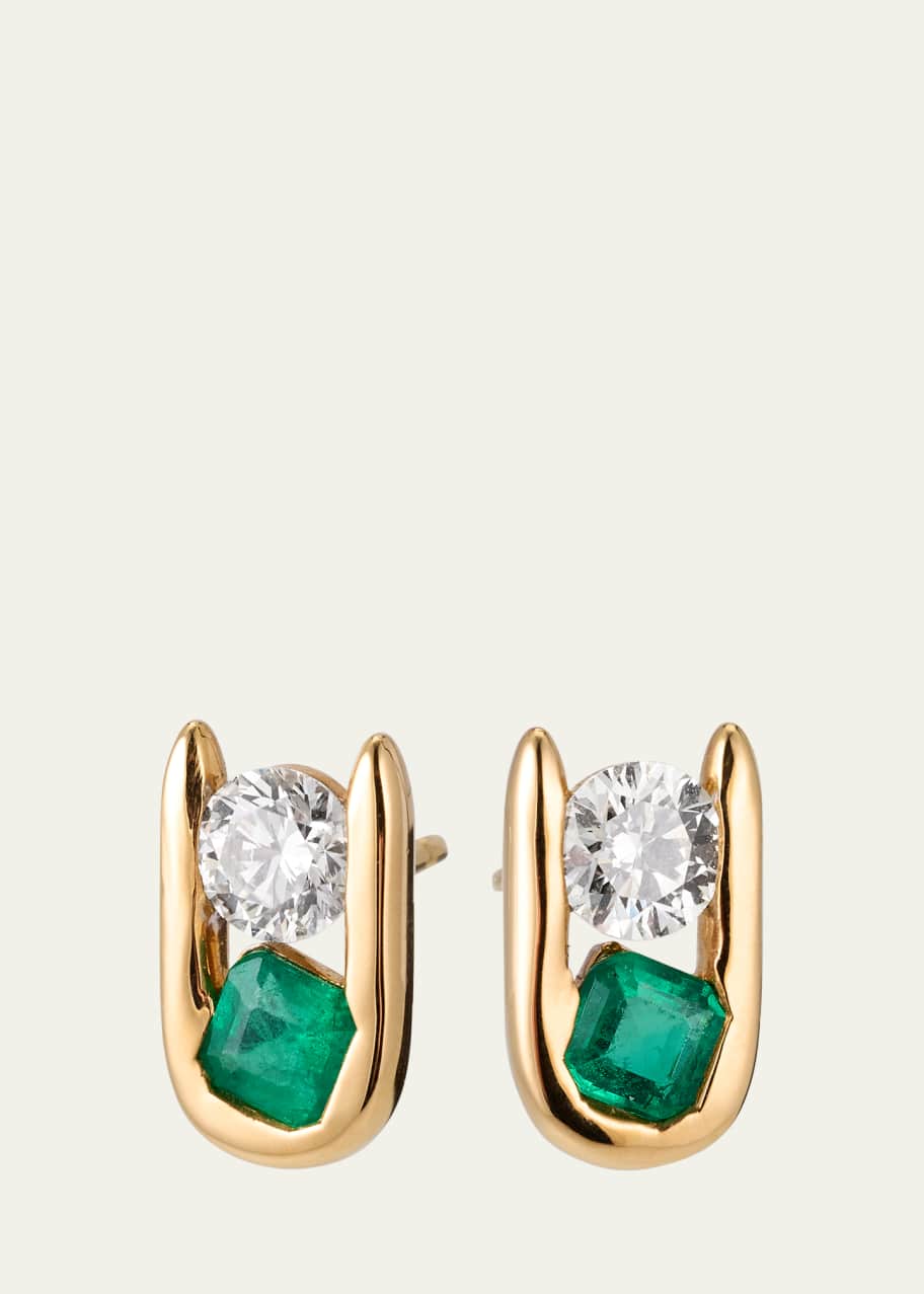 Uniform Object Major Impact Diamond and Gemstone Stud Earrings - Bergdorf Goodman
