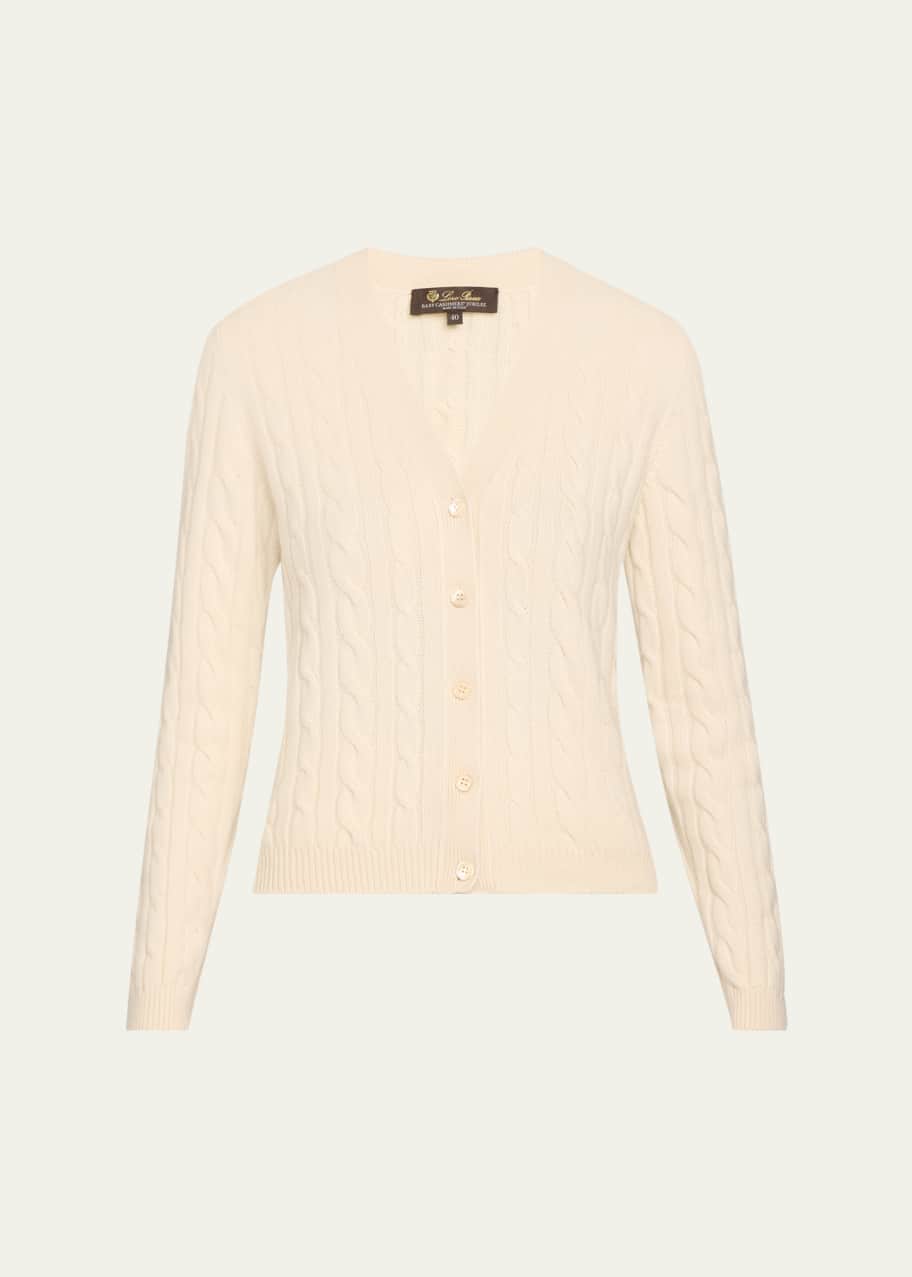 Loro Piana Jubilee Cable Baby Cashmere Cardigan - Bergdorf Goodman